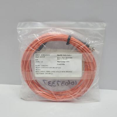 GE 110003063 ORANGE FIBRE OPTIC CABLE ST 6.25 MTR