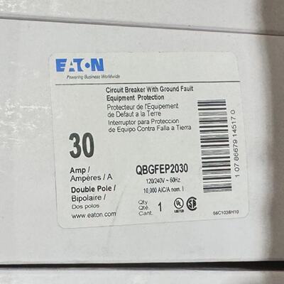 NEW Eaton QBGFEP QBGFEP1030 1 Pole 30 Amp 120240V Ground Fau