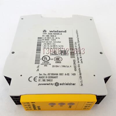 议价Wieland R1.188.1840.0 Type SNA 4043KA safety switchgear