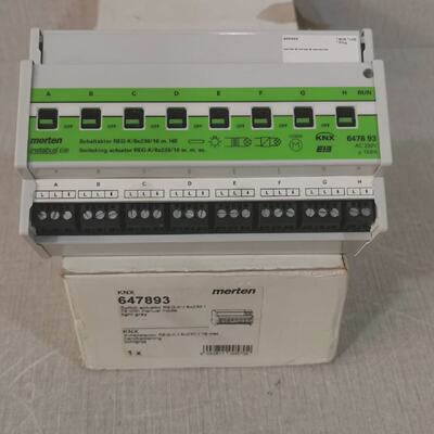 MERTEN INSTABUS EIB KNX 647893 SCHALTAKTOR REG K 8X23016M SW
