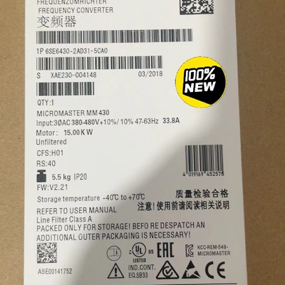 6SE64302AD315CA0全新西门子MM430变频