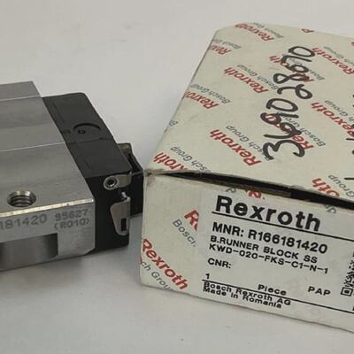 REXROTH R166181420 B. RUNNER BLOCK SS KWD020FKSC1N1