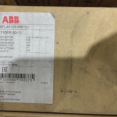 ABB Contactor a110fp3011   75 Amp 480V Motor Starter 80 3 PO