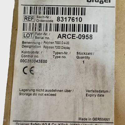 NEW Drager  8317610 Polytron 7000 420mA GAS DETECTOR