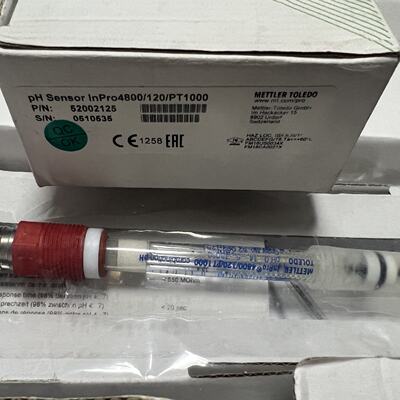 议价梅特勒pH感测器InPro4800/120/PT1000 强酸碱pH电极 52002125