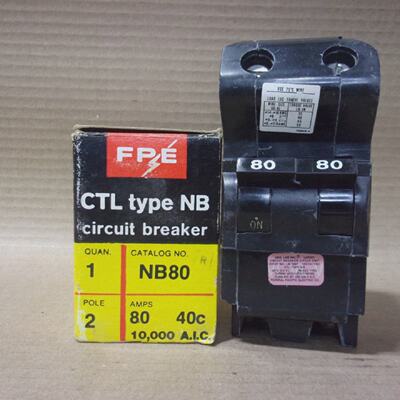 NEW FPE Federal Pacific NB NB280 2 Pole 80 Amp Bolt On Circu