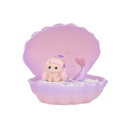 少女心美人鱼星星灯海兰公主女孩卧室床头小夜灯创意家居装饰摆件