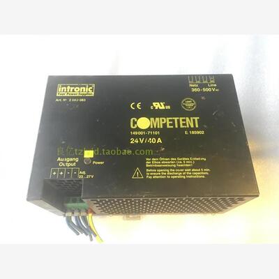 拆机二手 INTRONIC COMPETENT 三相380V输入 24V40A 电源 2080083
