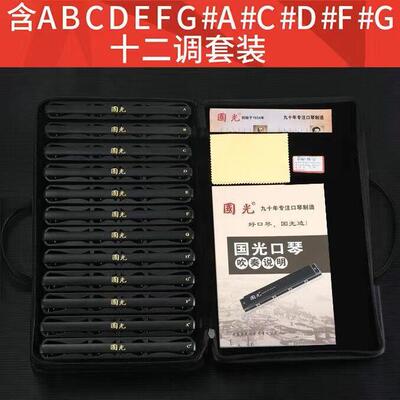 国光国之梦演奏级口琴24孔复音7支12支调ABCDEFG调套装口琴