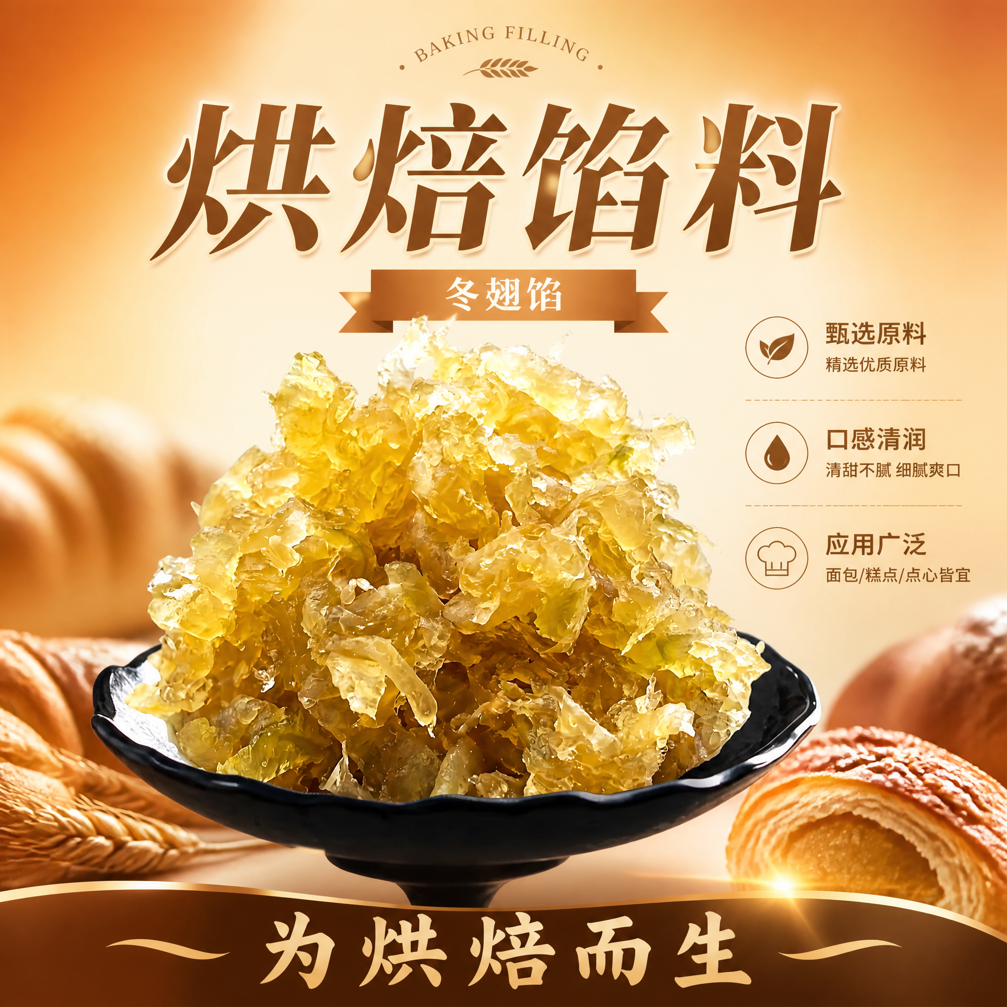 思品贝冬翅馅料500g烘焙原料匠心配方低糖可选即食