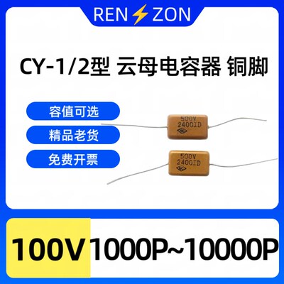 CY-2银云母电容 100V 6200P 6800P 7500P 8200P 9100P 10000P铜脚