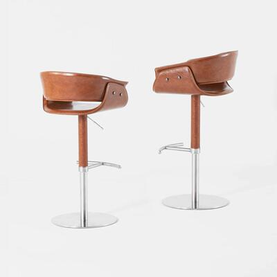 古风不锈FXH钢家旋转升降台吧椅马中鞍皮用靠背高脚椅家用酒吧岛