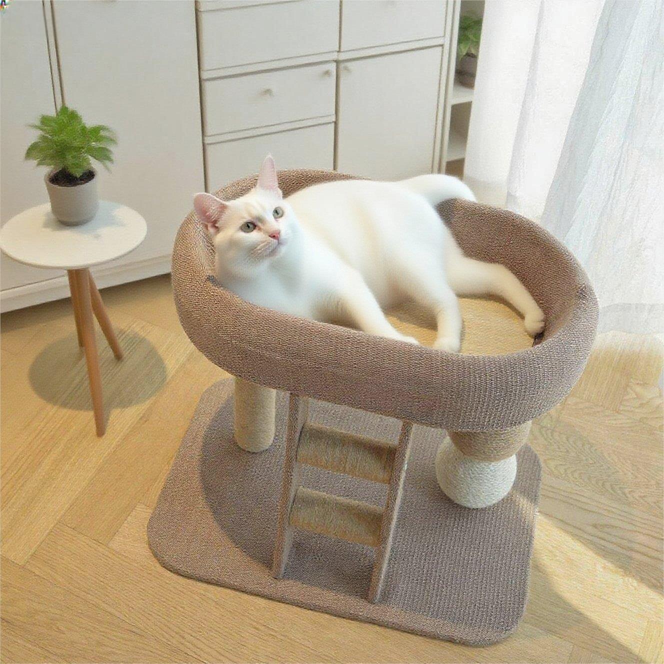 猫抓板猫窝一体双层猫爬架剑麻猫窝小型玩具不占地夏季凉席不掉屑
