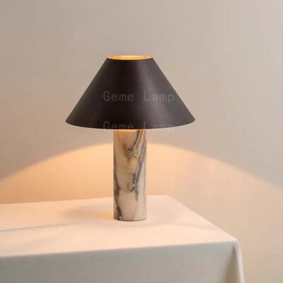 西班牙Designer天然云石台灯设计师现代简约卧室床头客厅新中式