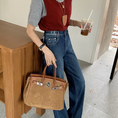 爆款推荐牛仔女裤2024秋冬新款蓝色四面弹窄版Q直筒裤E68280