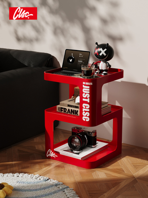 CLSC边几客厅沙发收纳架创意角几小户型移动床头柜卧室铁艺置物架