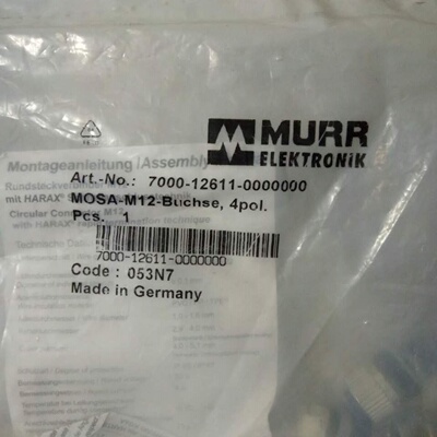 议价全新7000-12611-0000000穆尔MURR连接器MOSA-M12-BUCHSE 4POL