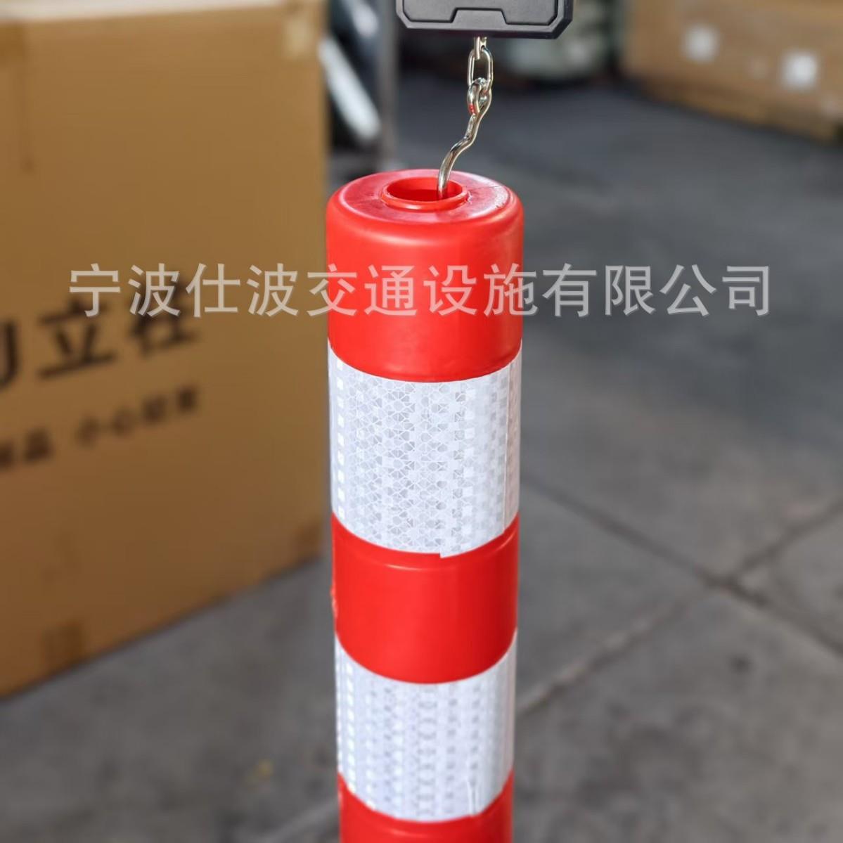 塑料警示柱pu防撞立柱弹力柱交通道口标反光分道体橡胶隔离桩路障