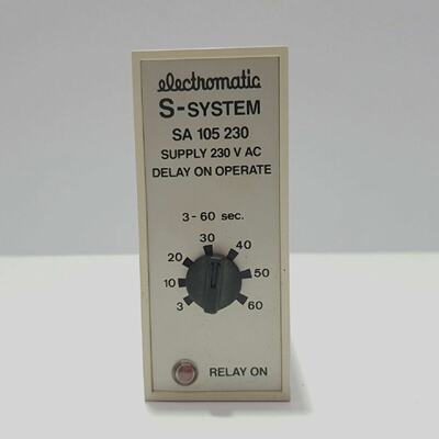 ELECTROMATIC SA 105 230 SSYSTEM DELAY ON OPERATE MODULE