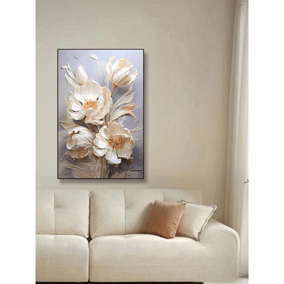 S3781 陈现代简约晶瓷装饰画客厅沙发背景墙玄关餐厅挂画花80120