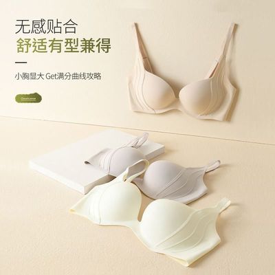 无痕裸感内衣女小胸聚拢显大固定