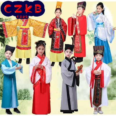 儿童古装汉服滥竽充数服装少儿秦