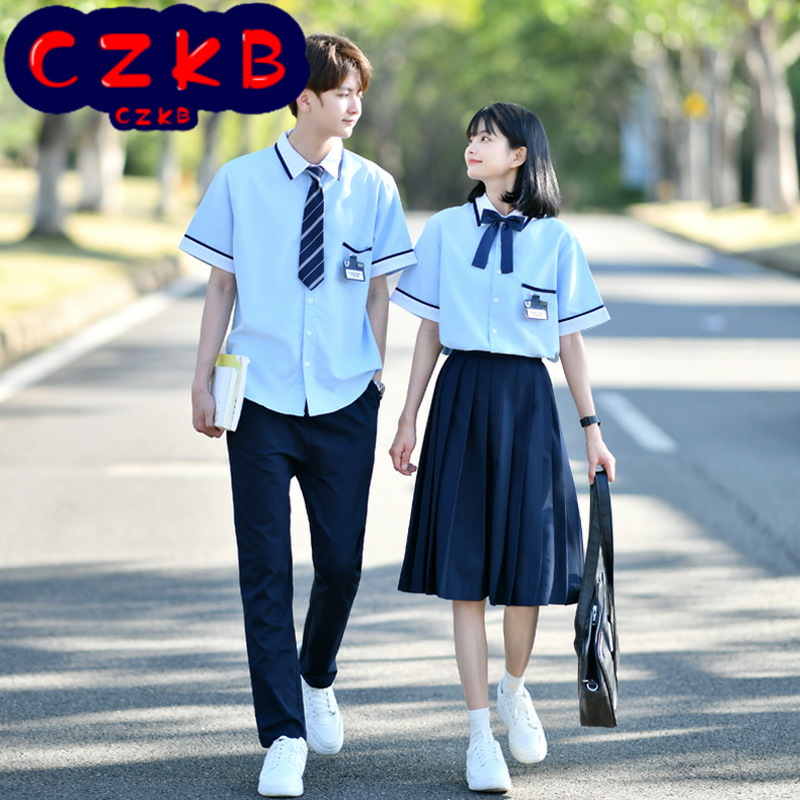 小初高中学生合唱演出班服夏季英伦学院风jk制服套装毕业季校服潮