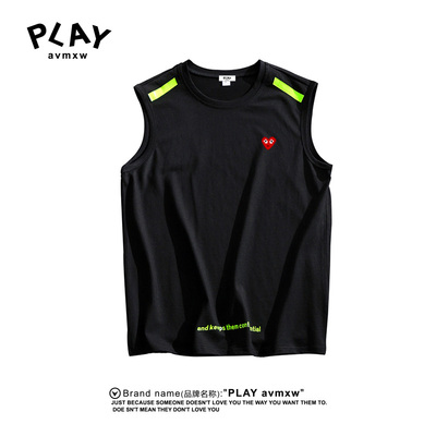 PLAYAVMXW潮牌时尚休闲无袖T恤