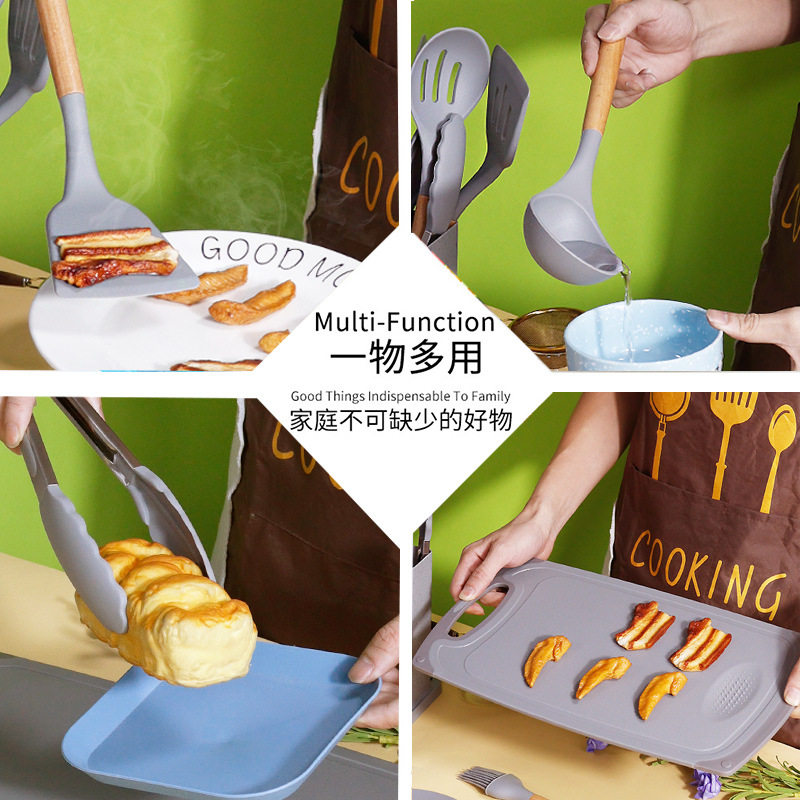 硅胶厨具19件套锅铲汤勺套装耐高温不粘锅烹饪厨房用具家用硅胶铲