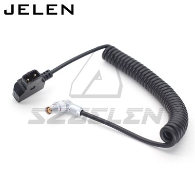 RED摄像机komodo科莫多旋转弯头2针母头弹簧电源线