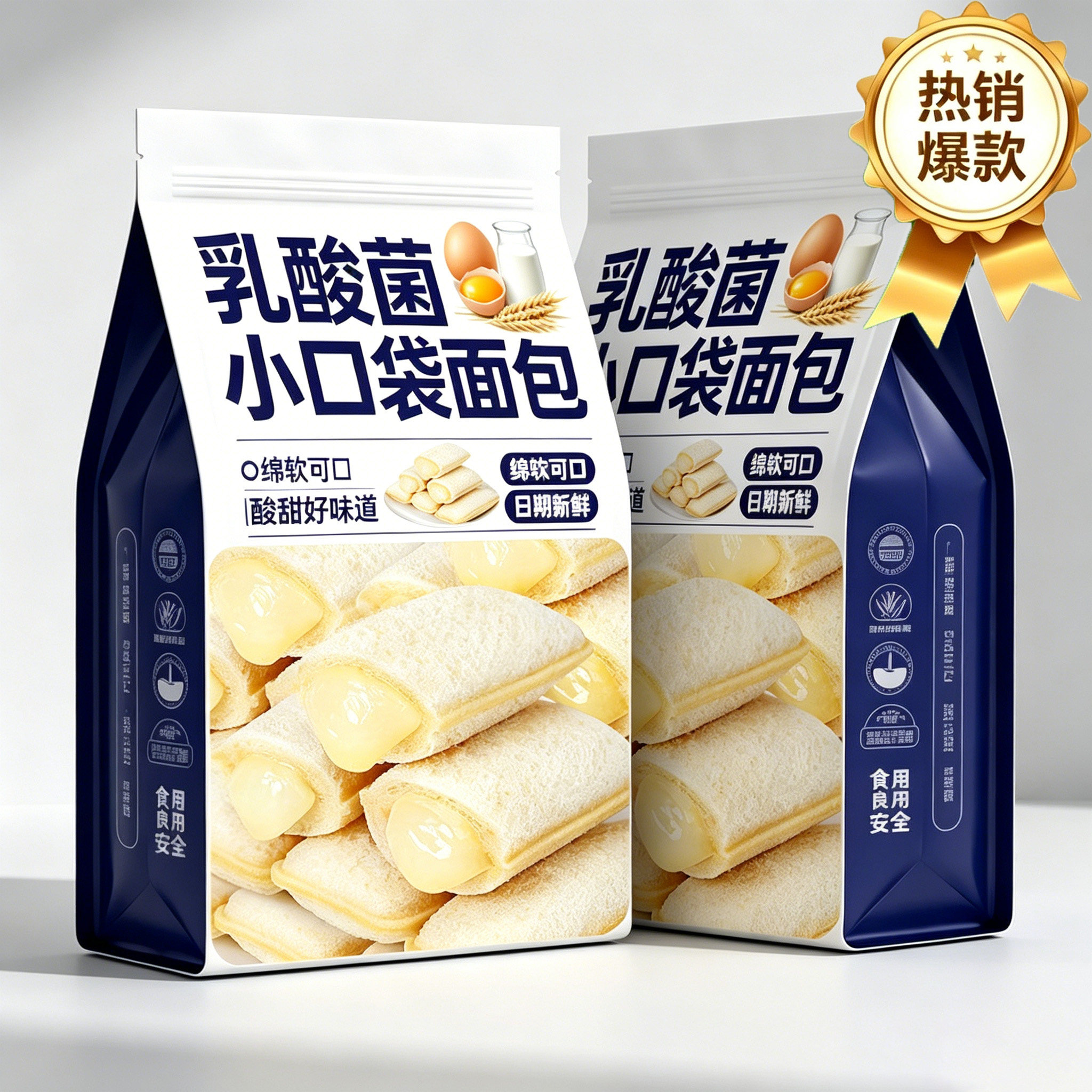乳酸菌小口袋面包夹心整箱早餐零食网红休闲食品蛋糕代餐饱腹即食