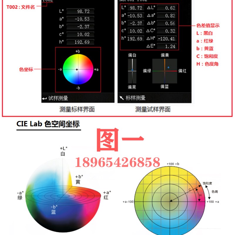 式色差仪精度分光测色仪塑料油漆颜色对比色差测试检测仪器