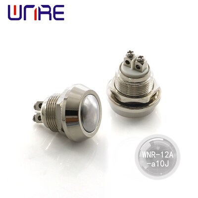 WNR-12A-a10J自复位按键开关12mm 点动开关无锁金属接线柱式球形