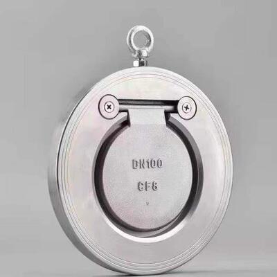 对夹单板圆片式止回阀单向阀304不锈钢薄形止回阀/止逆阀H74W