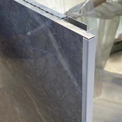 新款瓷砖整体橱柜见光面单侧槽立柱铝合金封边卡槽角柱打灶
