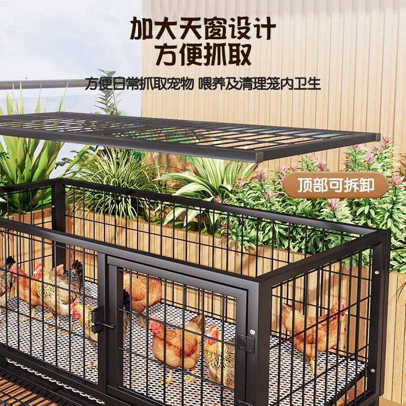 大号养殖笼自动清粪小鸡笼子家用鸭笼芦丁鸡鸭宠物专用铁丝室内外