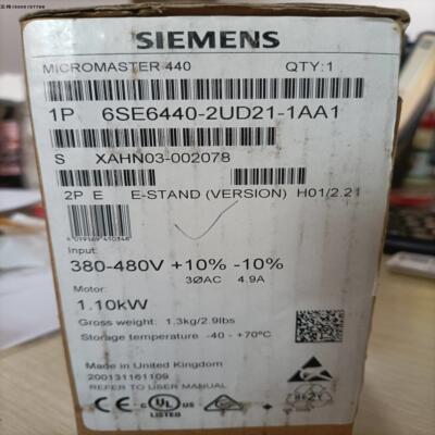 6SE6440-2UD21-1AA1西门子变频器全新原装现货包邮