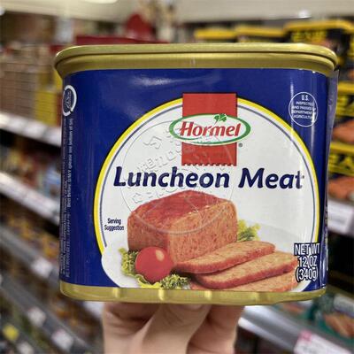 包邮 美国进口Hormel荷美尔luncheon meat经典午餐肉罐头340g