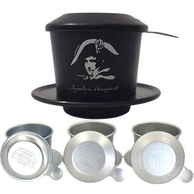 越南TRUNG NGUYEN铝制按压式免滤网滴漏咖啡冲饮双滤咖啡壶