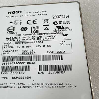 日立 HUSMM8040ASS204  400GB SSD