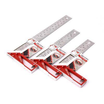 KAPRO不锈钢直角尺洞洞尺 45度90度木工尺 标注钢尺画 划线 线角