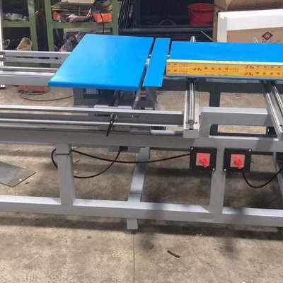 双端齐头锯机 断料溜边锯 小型可调节木工齐边用锯 双头切割用机