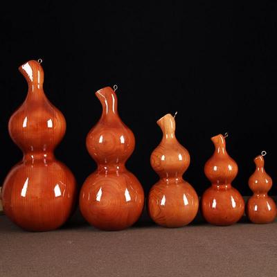 桃木葫芦摆件家居室饰品大BZP号厅雕摆设办公木礼品送客礼装饰过