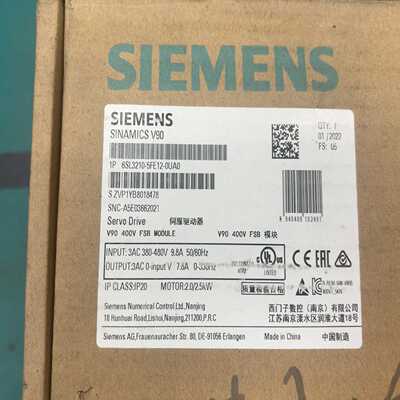 询价西门子SINAMICSV90伺服驱动器6SL3210-5