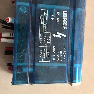 寻雷普LEIPOLE电源分线盒UK407型号EN60947