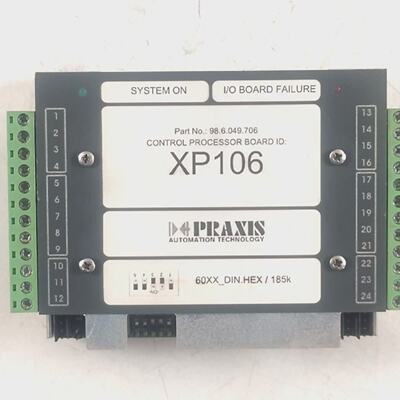 Praxis XP106 Control Processor Board Part No 98.6.049.706 Ty