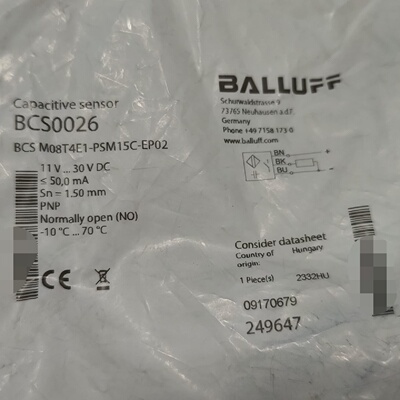 询价-BALLUFF传感器BCS0026