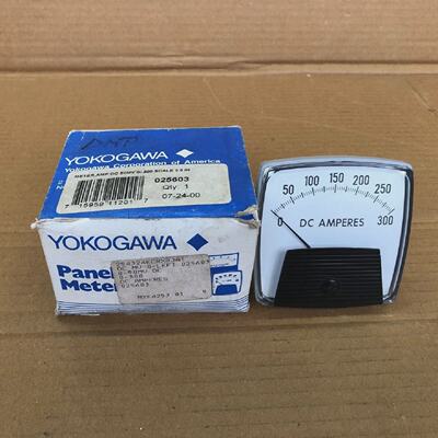 YOKOGAWA PANEL METER 0300 DC AMPERES 025603 254324ECRX8JAT