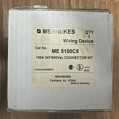 MENNEKESME5100C5100A347/600VACCONNECTORWT**NEWINBOX