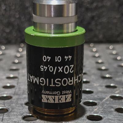 ZEISS Achrostigmat 20x045  0.17 44 01 40 Microscopio Objecti